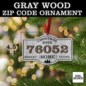 Zip Code Ornament | Town/city Pride | Distance Friend Gift| Christmas ...