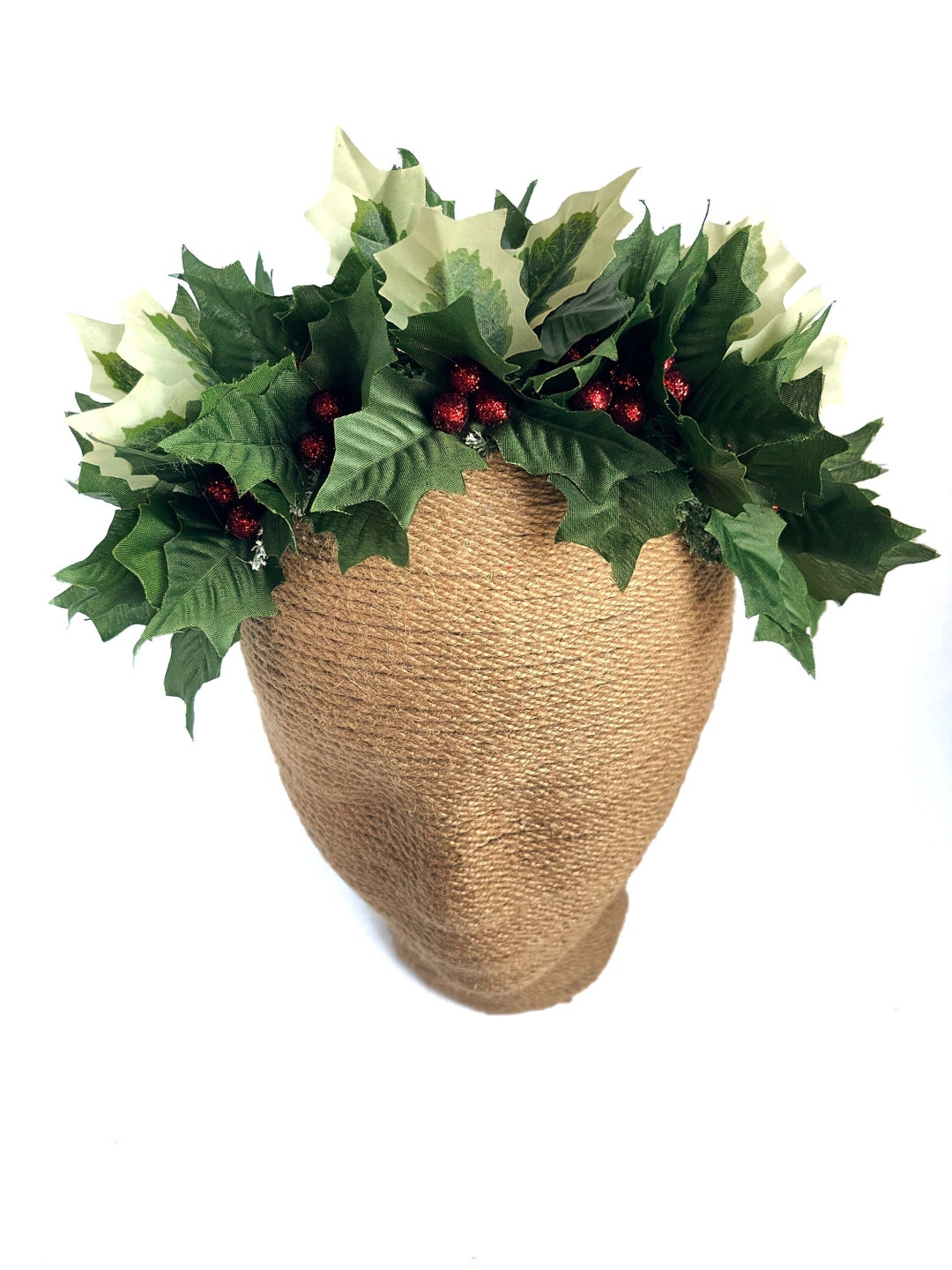 Christmas Floral Headband, Holly Leaf Headband, Ghost of Christmas ...