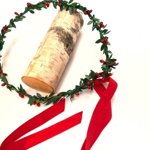 Christmas Flower Crown, Baby Flower Crown, Christmas Halo Wreath ...