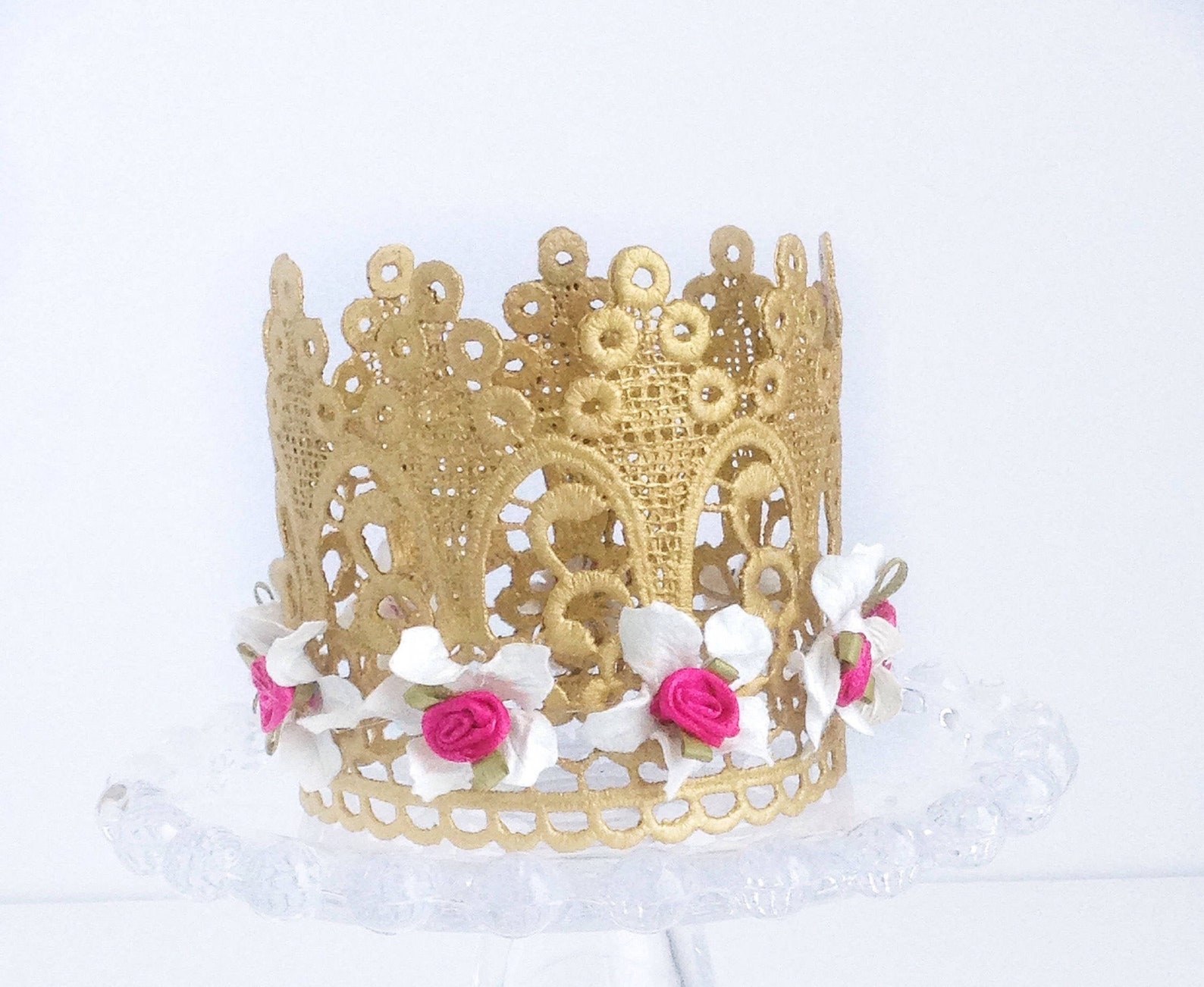 Cake Topper, Crown, Tiara, Pink, Crown Cake Topper, Princess Party ...