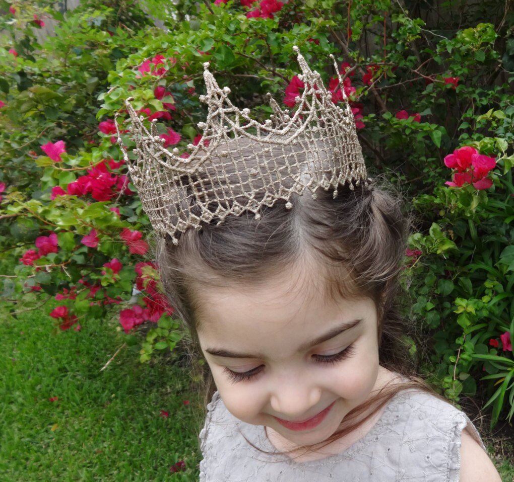 Gold Crown Birthday Crown Princess Crown Lace Crown - Etsy