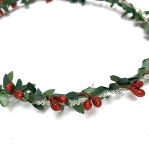 Christmas Flower Crown, Baby Flower Crown, Christmas Halo Wreath ...