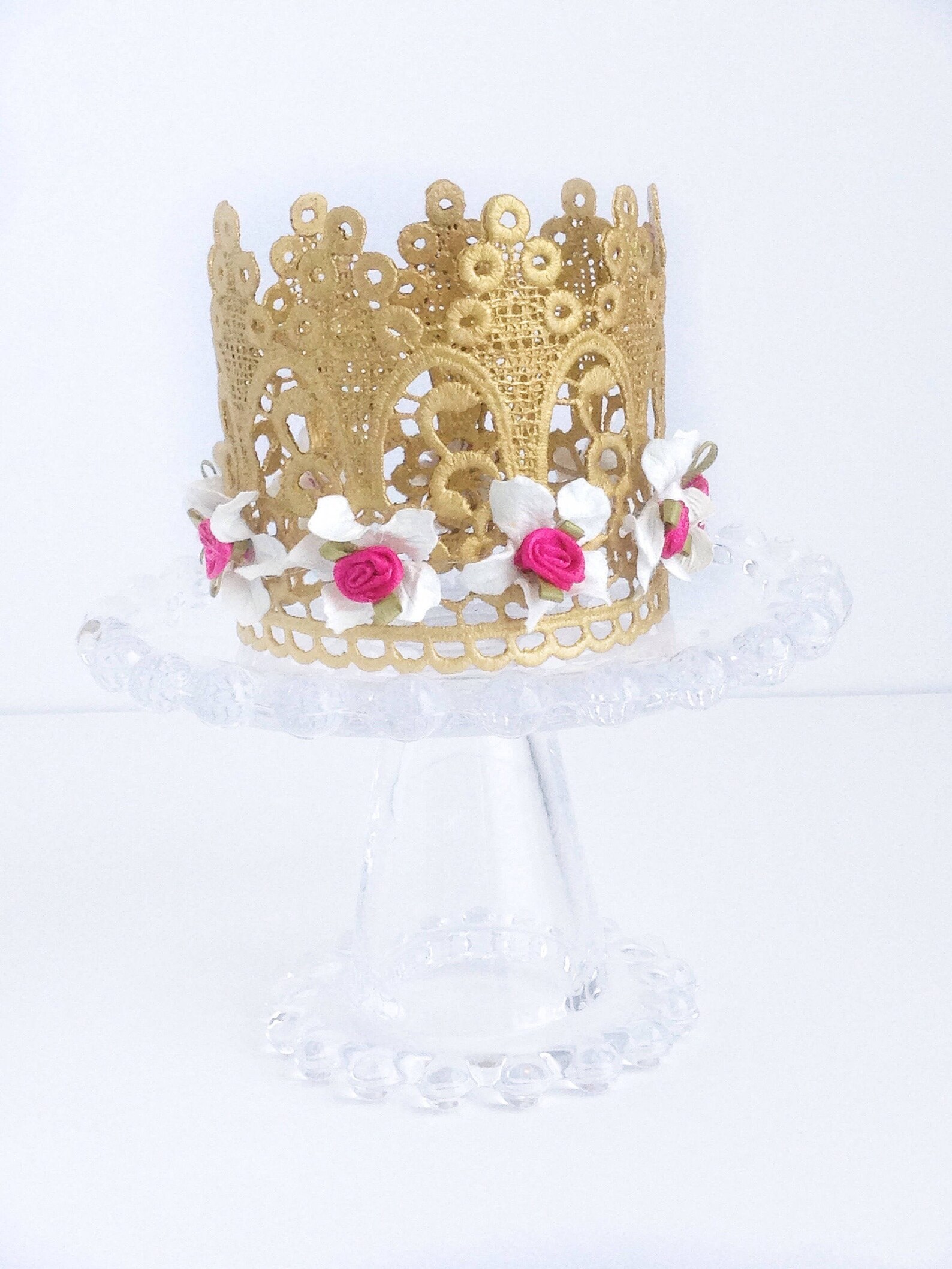 Cake Topper, Crown, Tiara, Pink, Crown Cake Topper, Princess Party ...