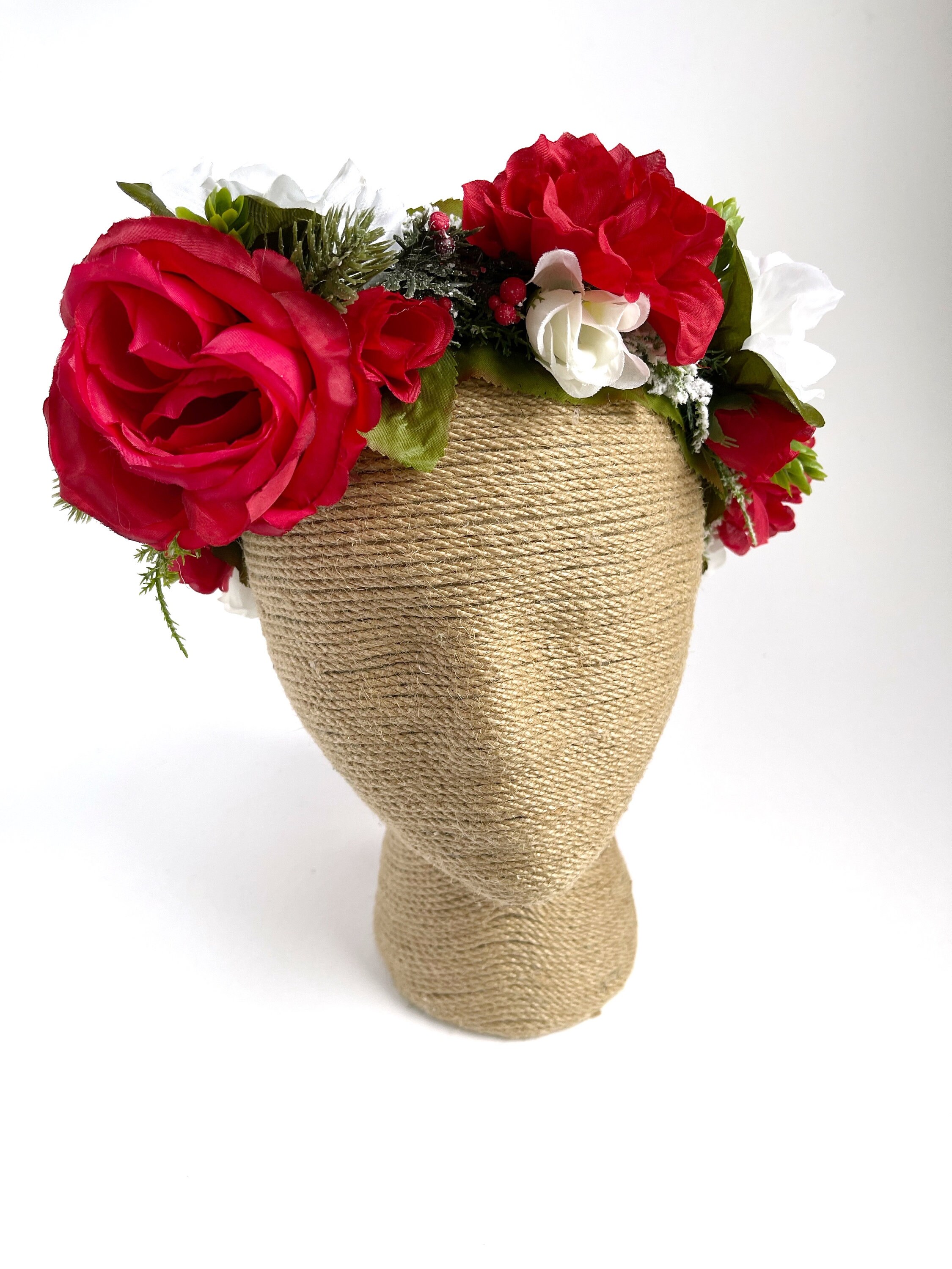 Christmas Floral Crown, Renaissance Festival, Holiday Flower Crown ...
