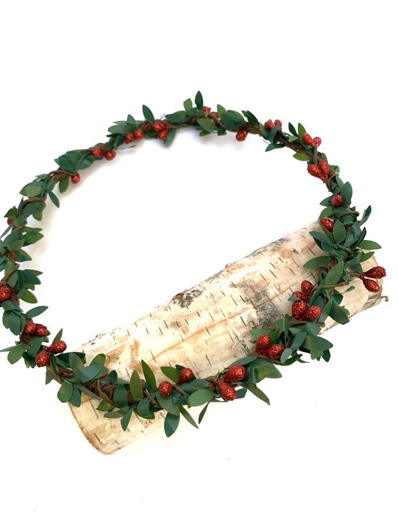 Fixed Christmas Flower Crown, Baby Flower Crown, Christmas Halo Wreath ...