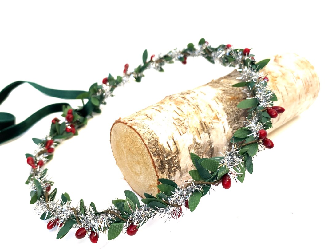 Christmas Floral Crown, Adult Crown, Baby Crown, Christmas Halo Wreath ...