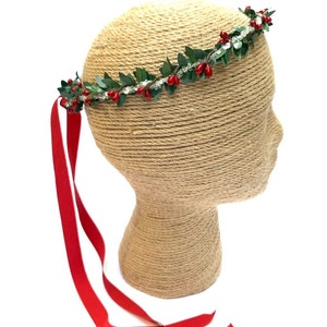 Christmas Flower Crown, Baby Flower Crown, Christmas Halo Wreath ...