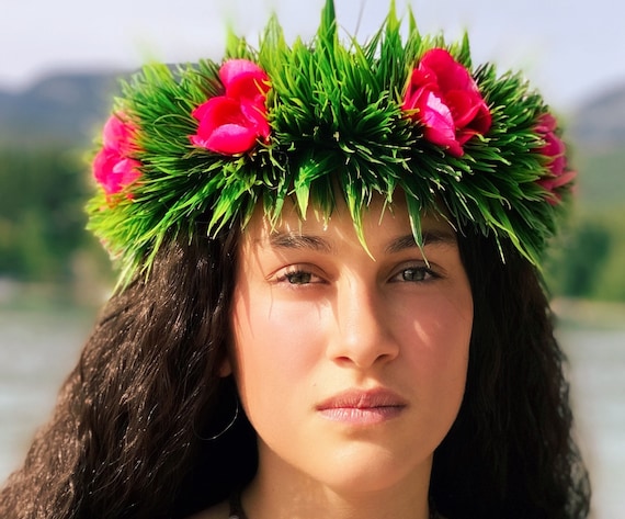 Hawaiian flower crown for sale store