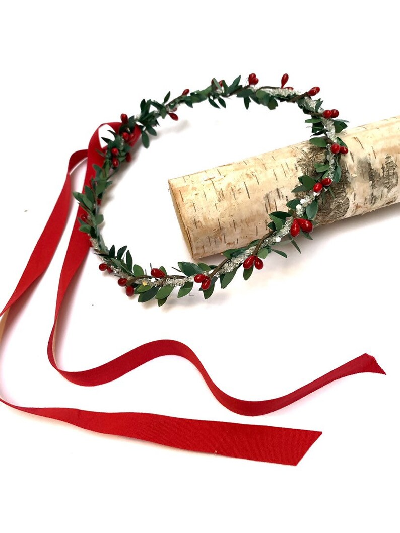 Christmas Flower Crown Baby Flower Crown Christmas Halo | Etsy