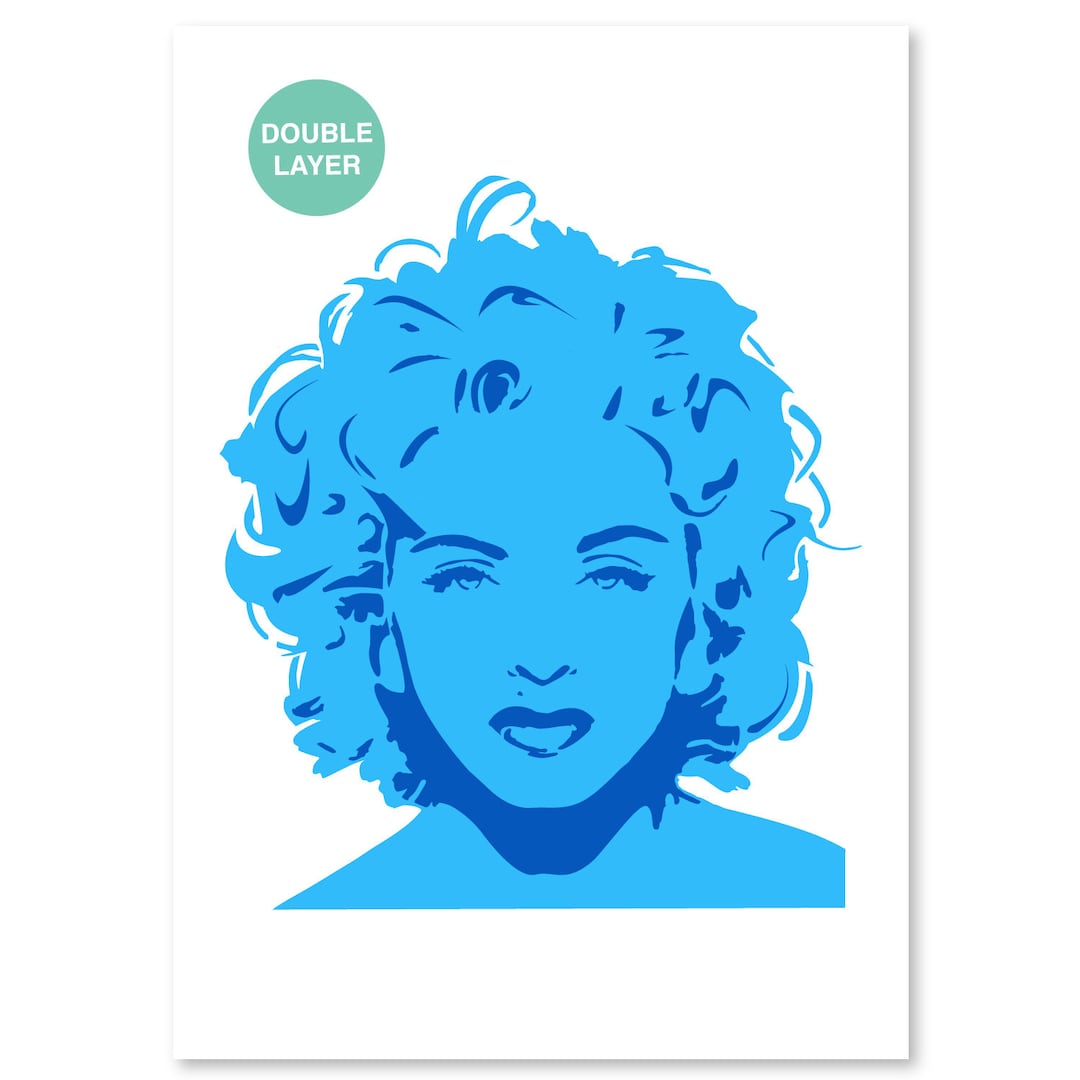 Madonna Stencil 2 Layers A3 Size Stencil Reusable Stencil, for Painting ...