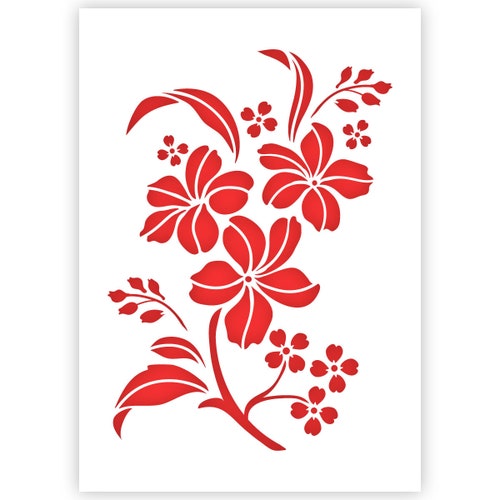Flower Stencil Flower Template A5/A4 Reusable Kids - Etsy