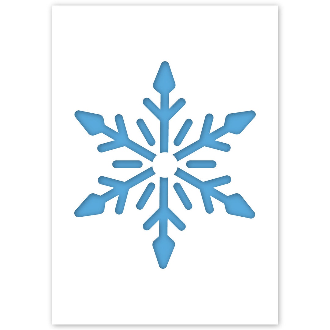Snowflake Stencil - Snow Stencil - Snow Crystal Stencil - A3 Reusable ...