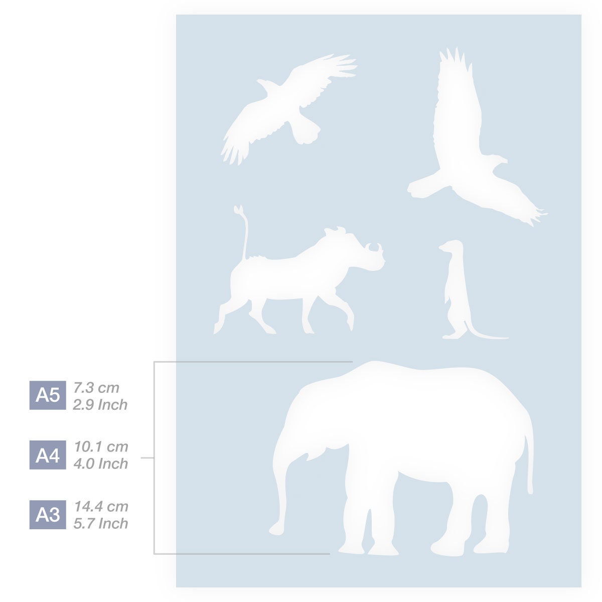 African Animals Stencil Elephant Stencil Warthog Stencil - Etsy Canada