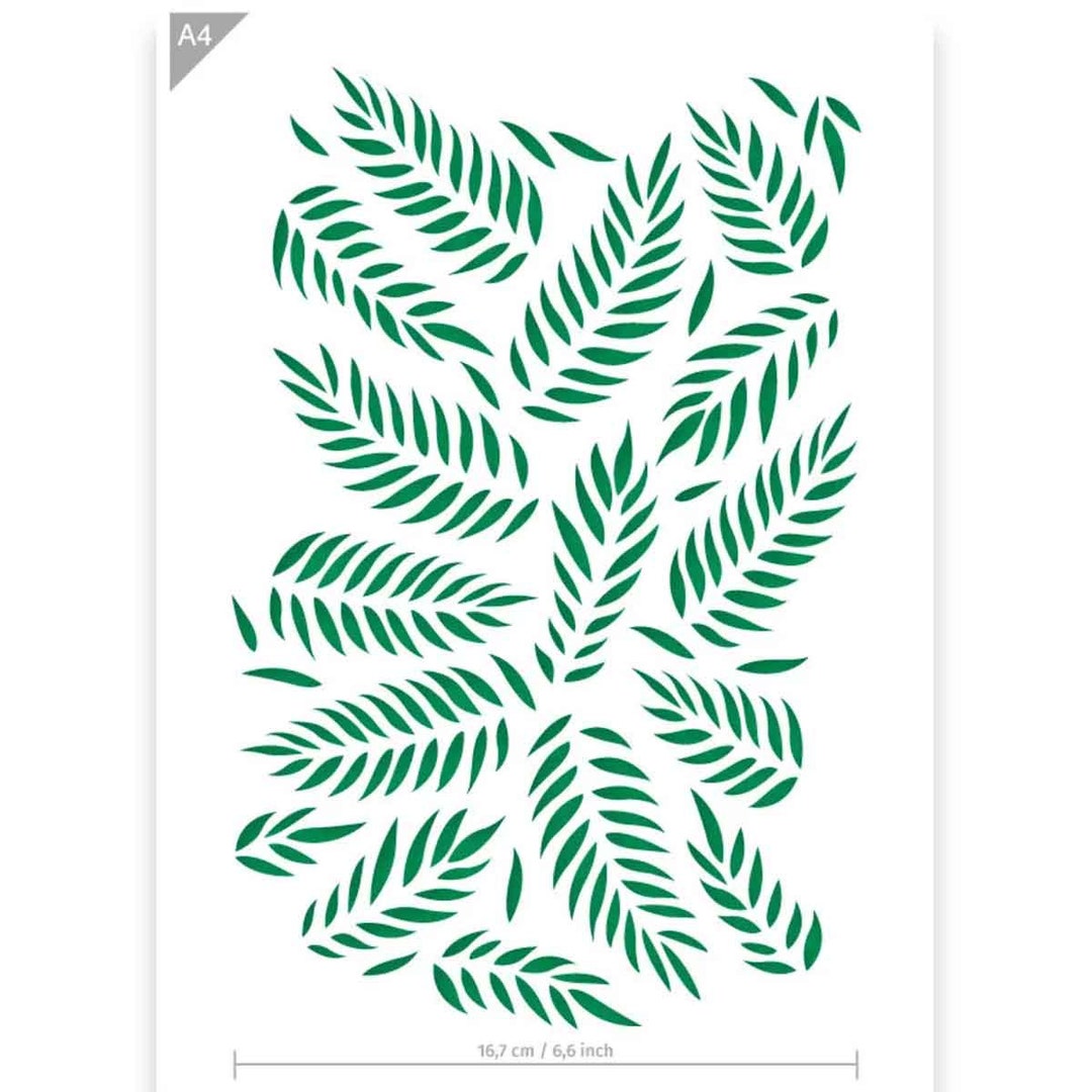 Leaves Stencil - Leaf Pattern Stencil - Pattern Stencil - A4 Size ...