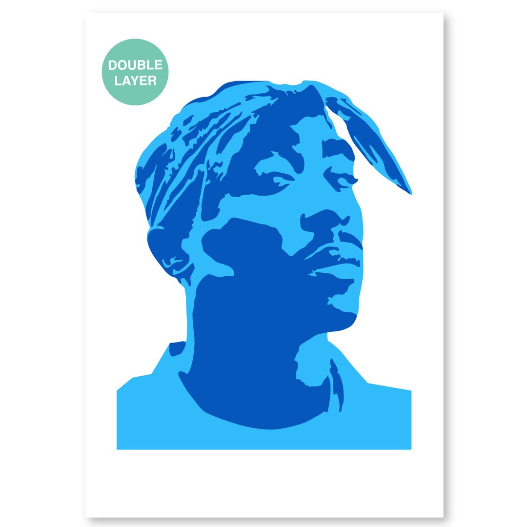 Tupac Shakur Stencil 2pac Stencil 2 Layers A3 Size Stencil Reusable ...
