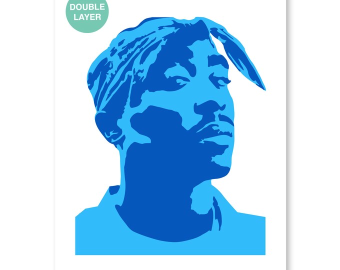 Tupac Shakur Stencil 2pac Stencil 2 Layers A3 Size Stencil - Etsy
