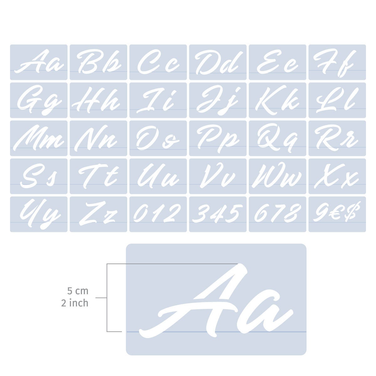 Letter Stencil Set Alphabet Stencil Script Stencil Font - Etsy
