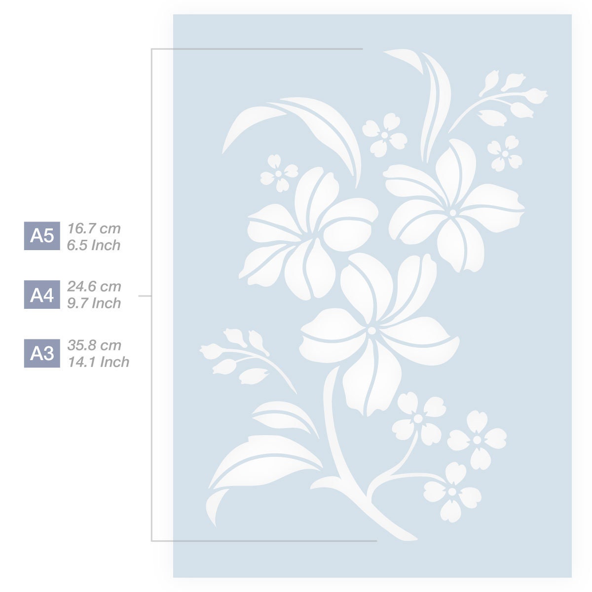 Flower Stencil Flower template A5/A4 Reusable kids | Etsy