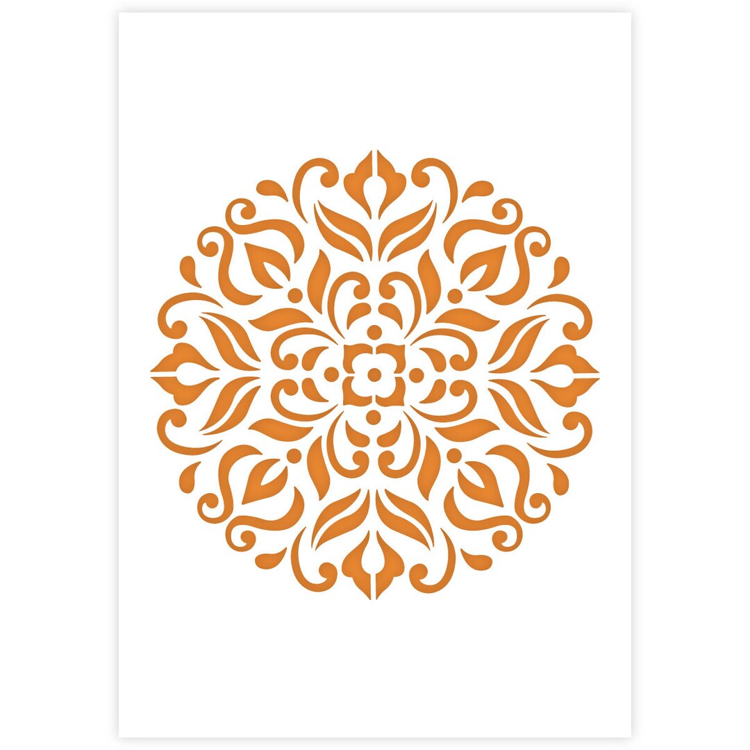Mandala Stencil - A5 Mandala Stencil for Furniture, Walls, Floors ...