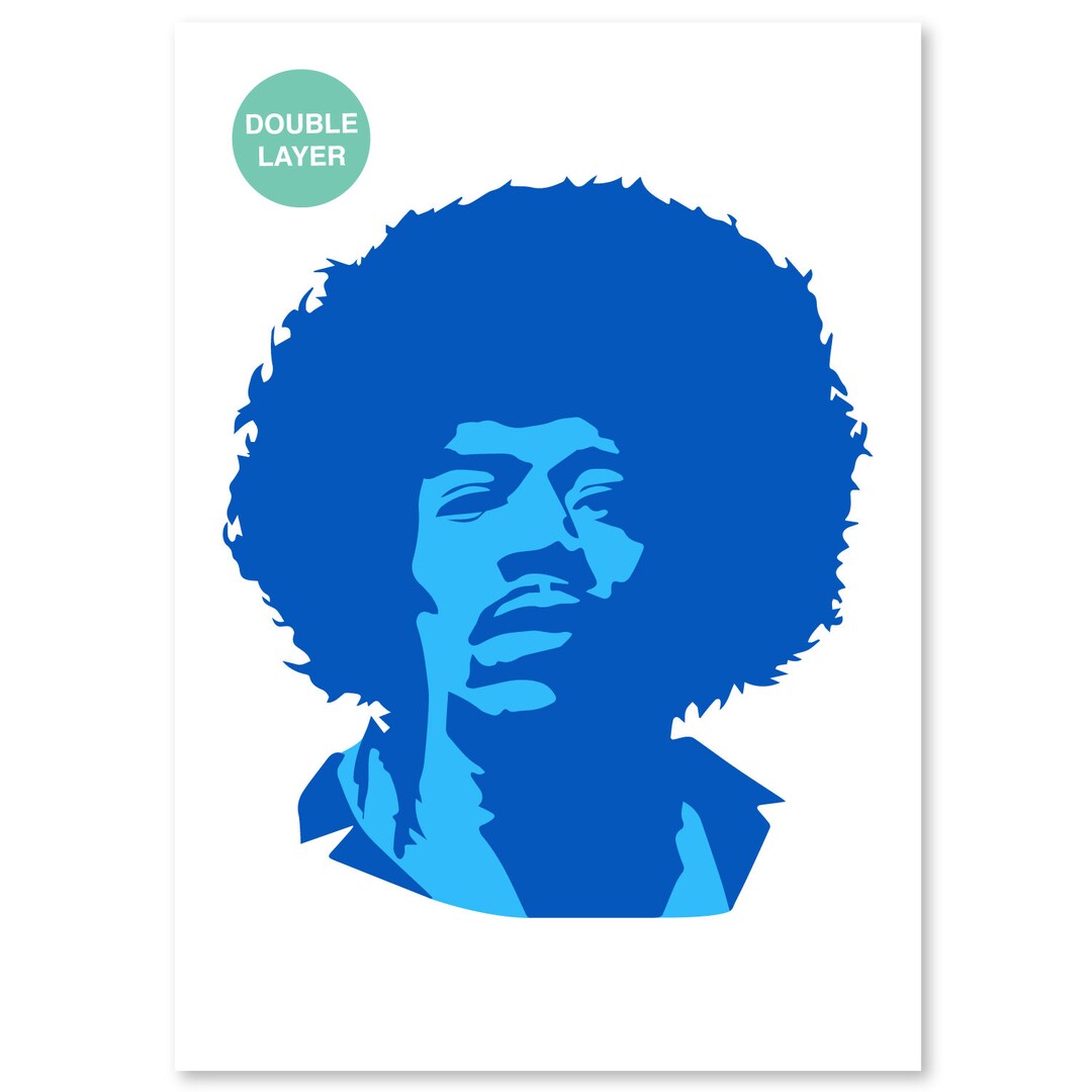 Jimi Hendrix Stencil - 2 Layers A3 Size Stencil - Reusable Stencil, for ...