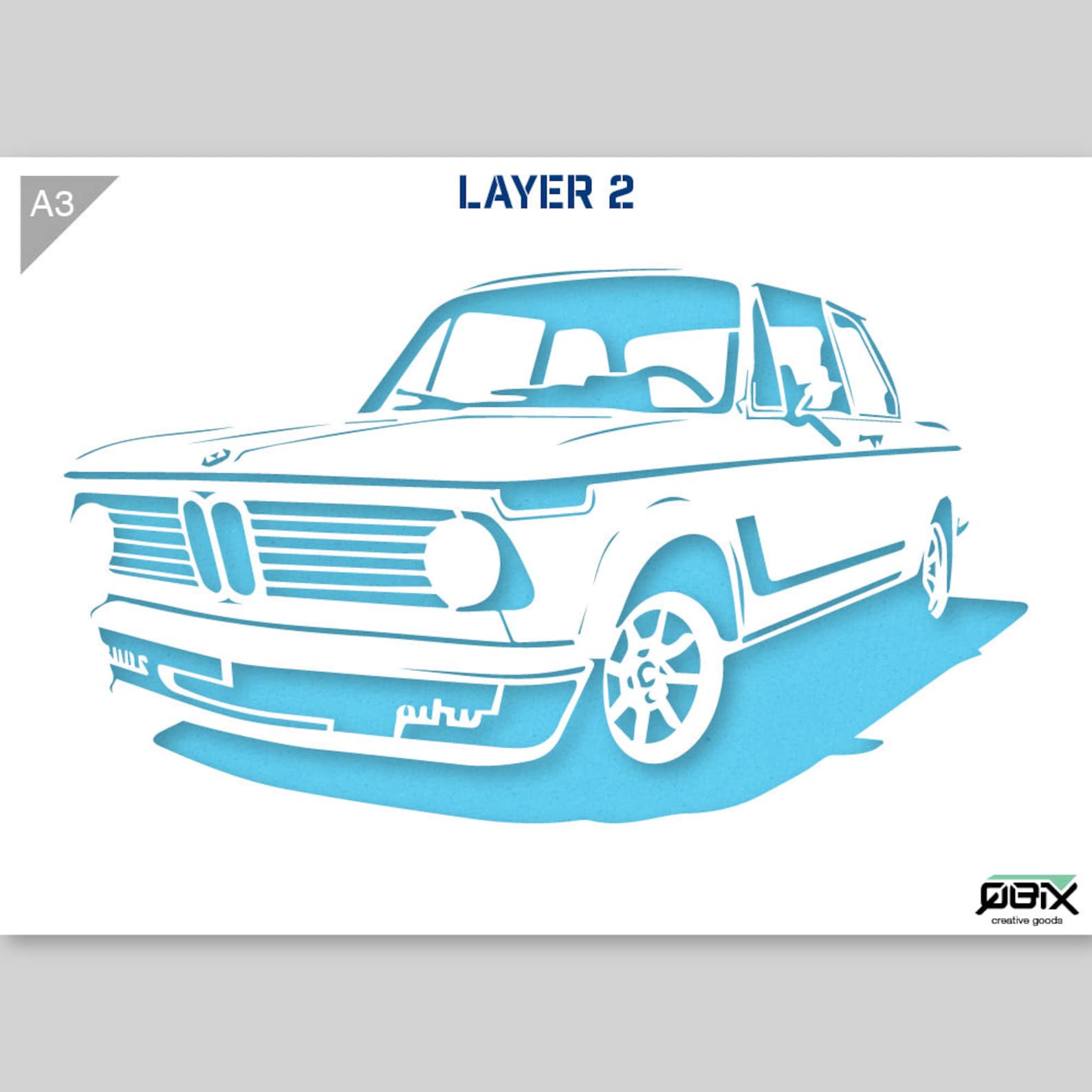 BMW Stencil Car Stencil BMW E10 02 Stencil 2 Layers A3 - Etsy