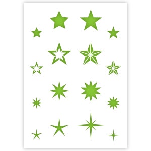 Star Stencil - Stars Stencil - Bling Shape - A5 Reusable, Kids Friendly ...
