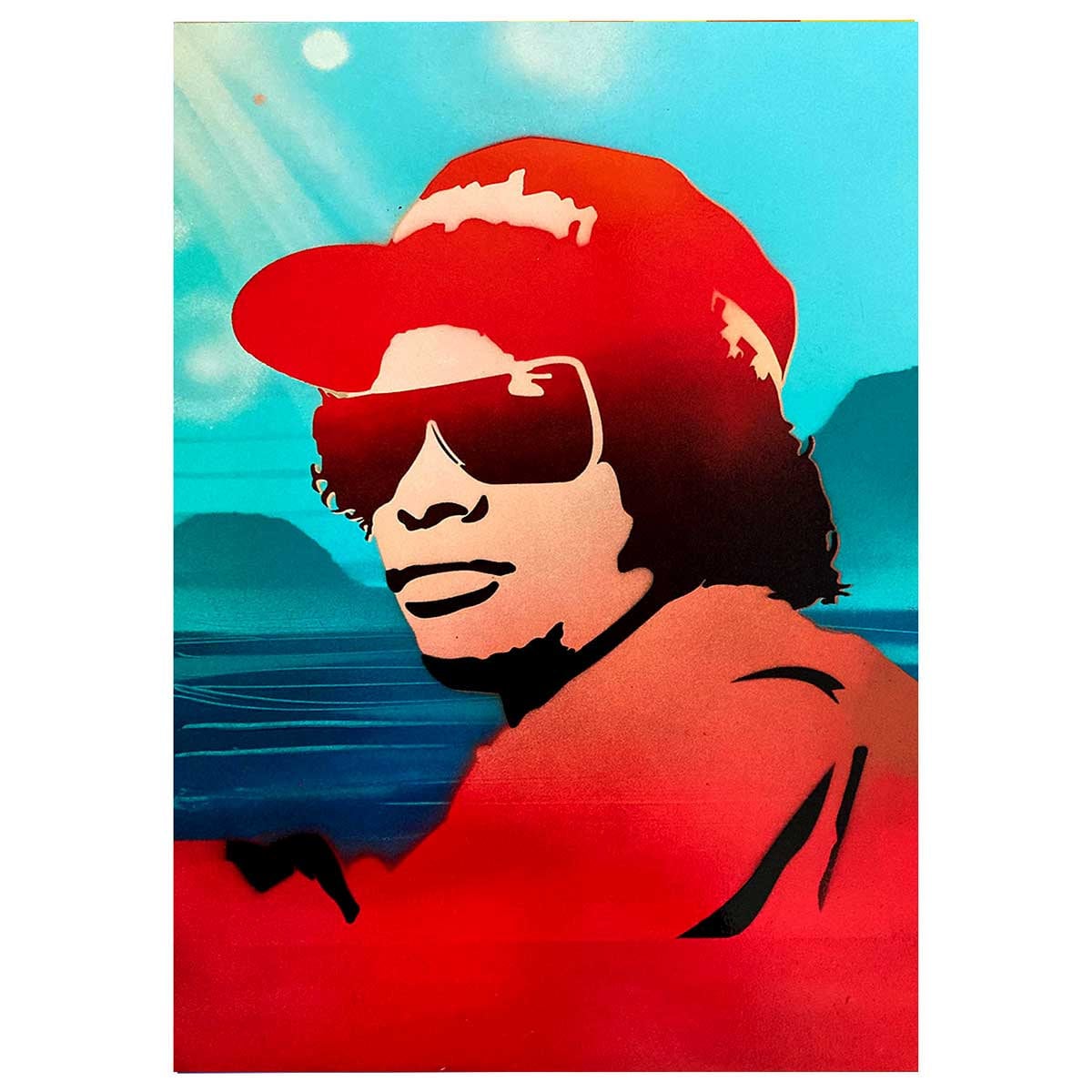 Eazy E Stencil Graffiti