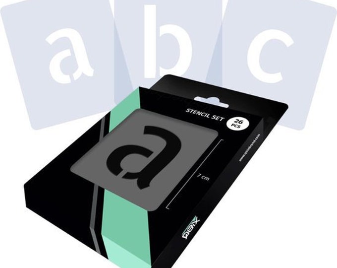 Fantasy Cursive Text Alphabet Letters Craft Stencil Template, Letters ...