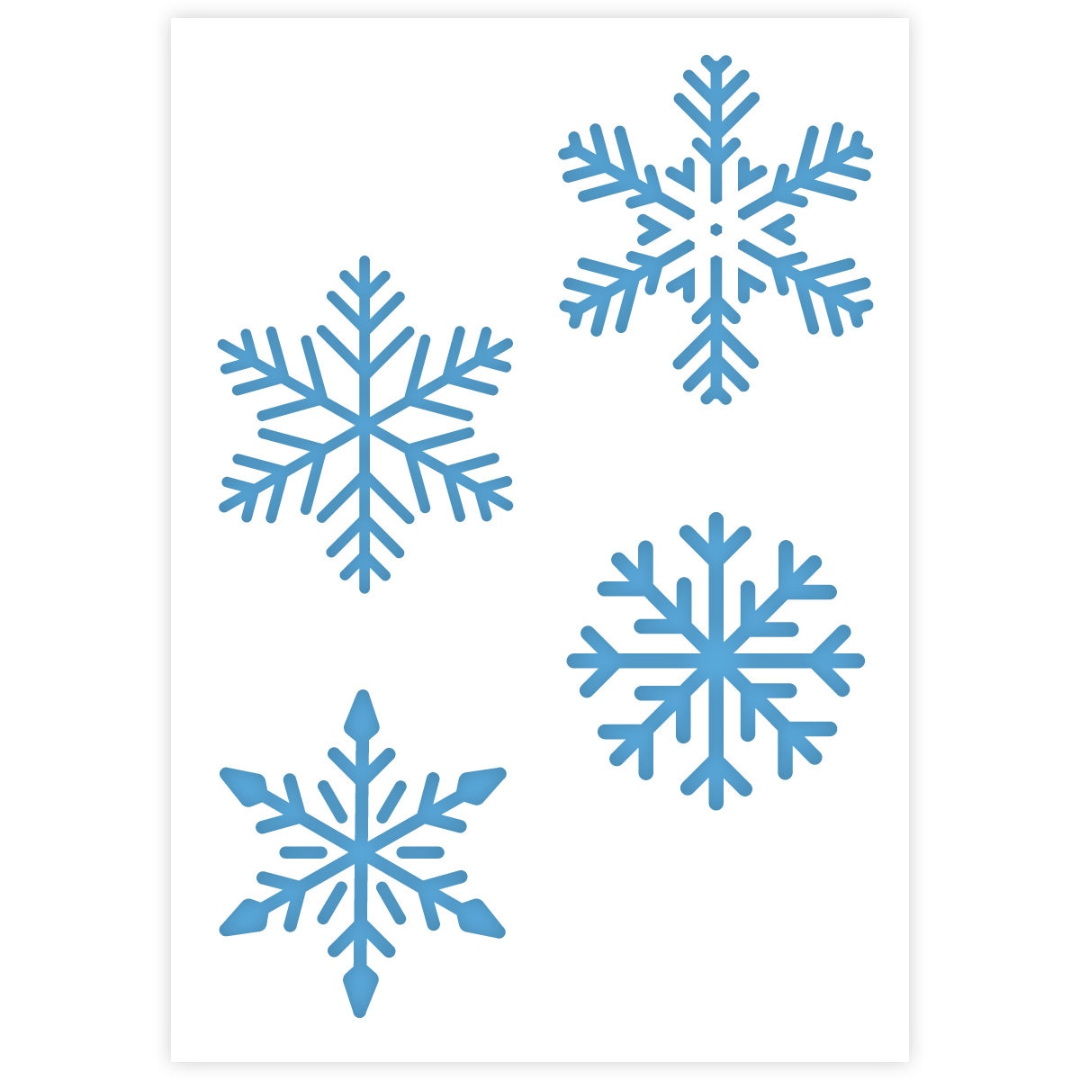 Pochoir flocon de neige - Pochoir Flocons de neige - Pochoir en cristal ...