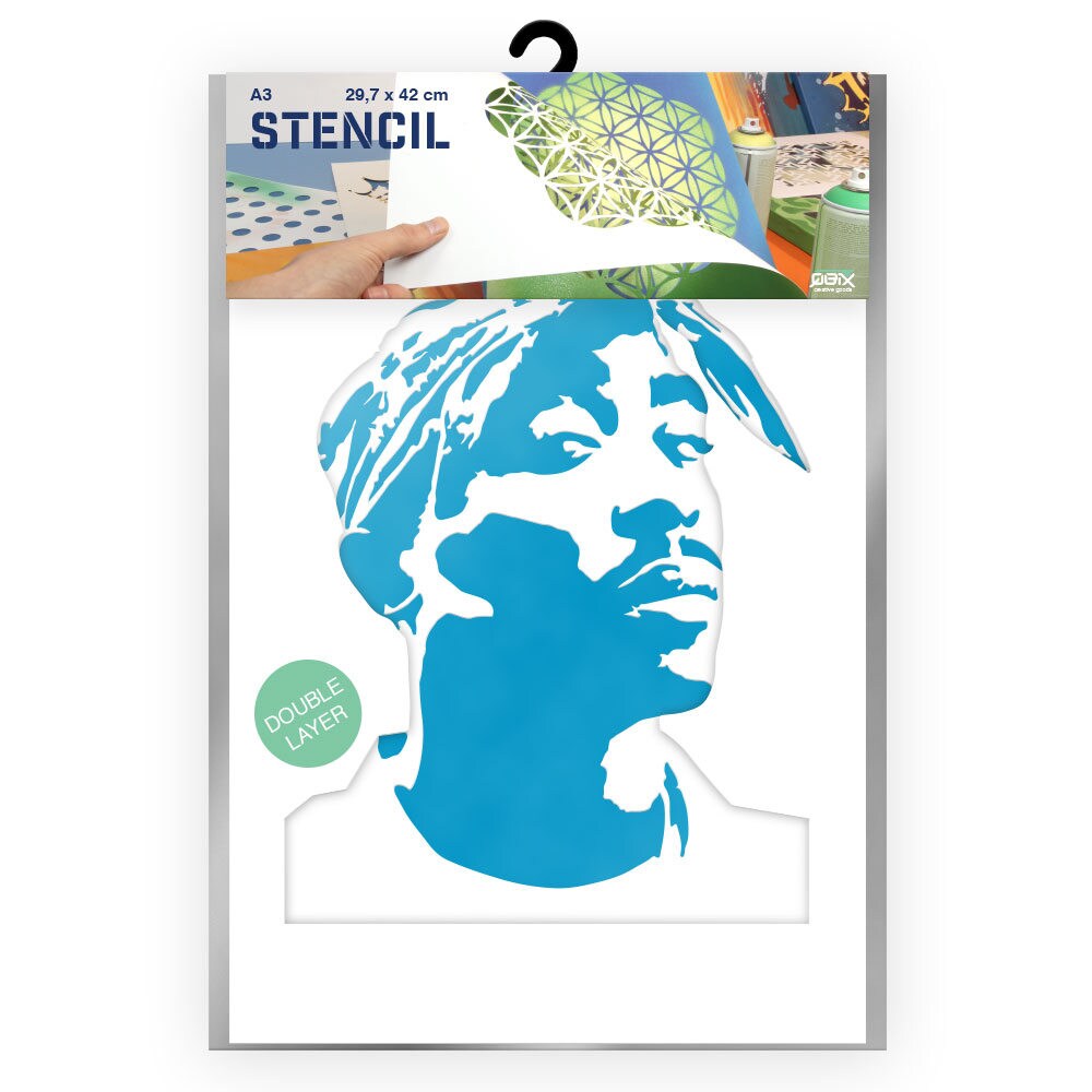 Tupac Shakur Stencil 2Pac Stencil 2 Layers A3 Size Stencil | Etsy