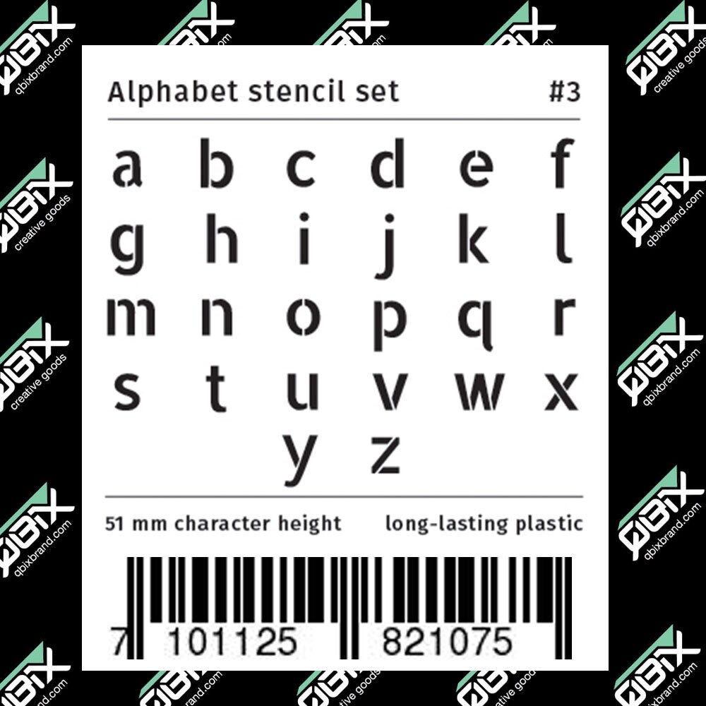 Letter Stencil Set Alphabet Stencil Lowercase Stencil Font | Etsy