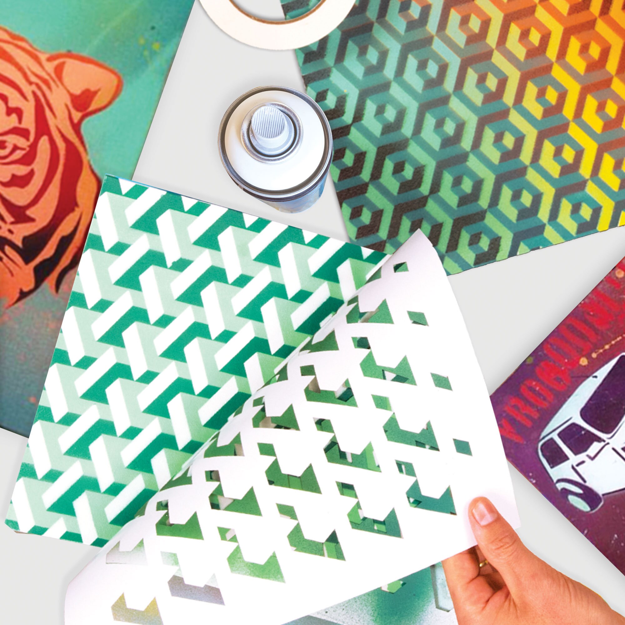 Cube Stencil Cubes Pattern Stencil Pattern Stencil 3 - Etsy