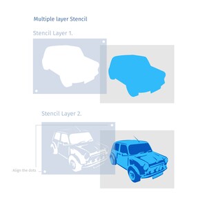 Hot Rod Stencil Car Stencil Classic Car Stencil 2 Layers A3 Reusable ...