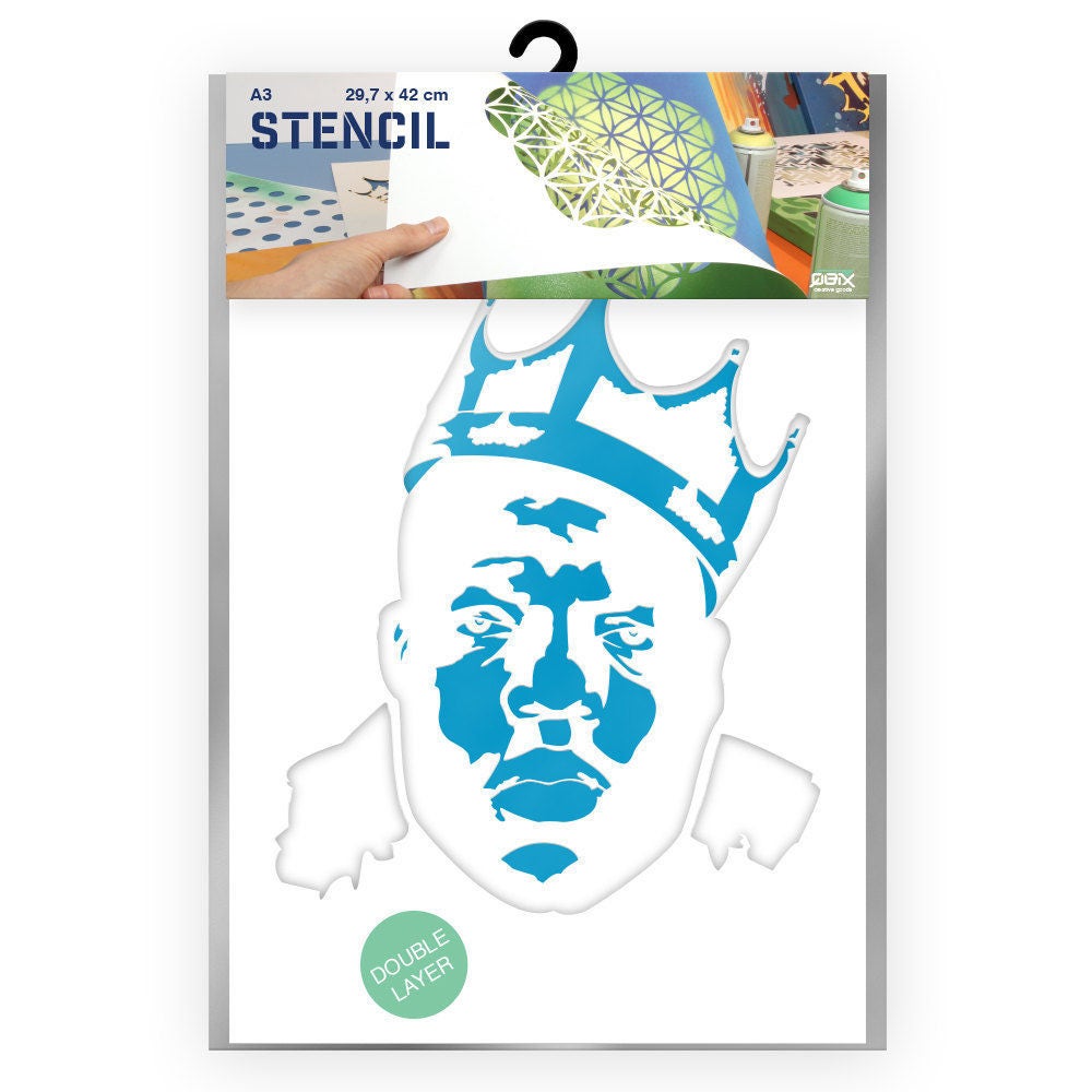 Notorious BIG Stencil Biggie Smalls Stencil 2 Layers A3 | Etsy UK