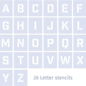 QBIX Large Letter Stencil Set - Complete Alphabet - Letter Height 12, 19 and 27 Cm - Etsy
