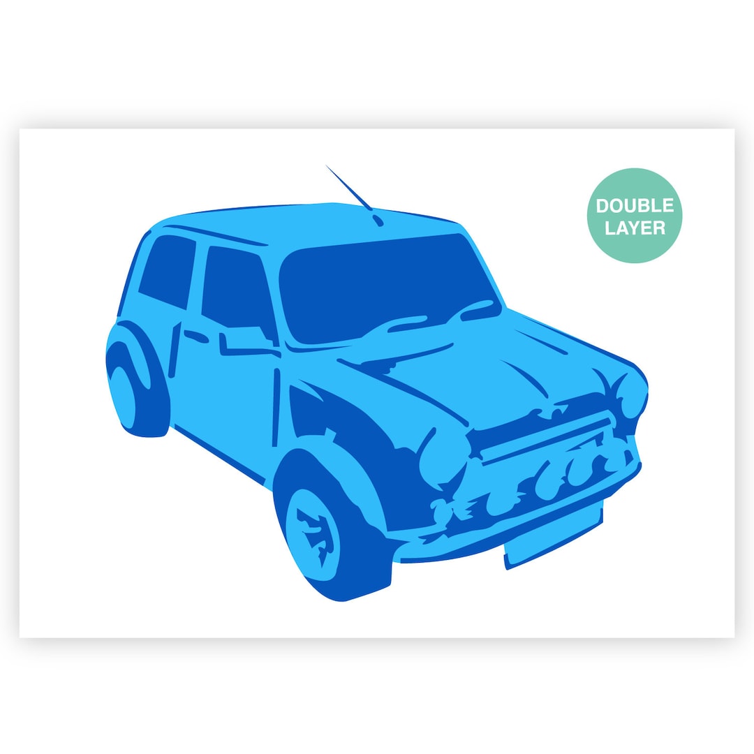 Car Stencil - Car Stencil - Classic Car Stencil - 2 Layers A3 ...