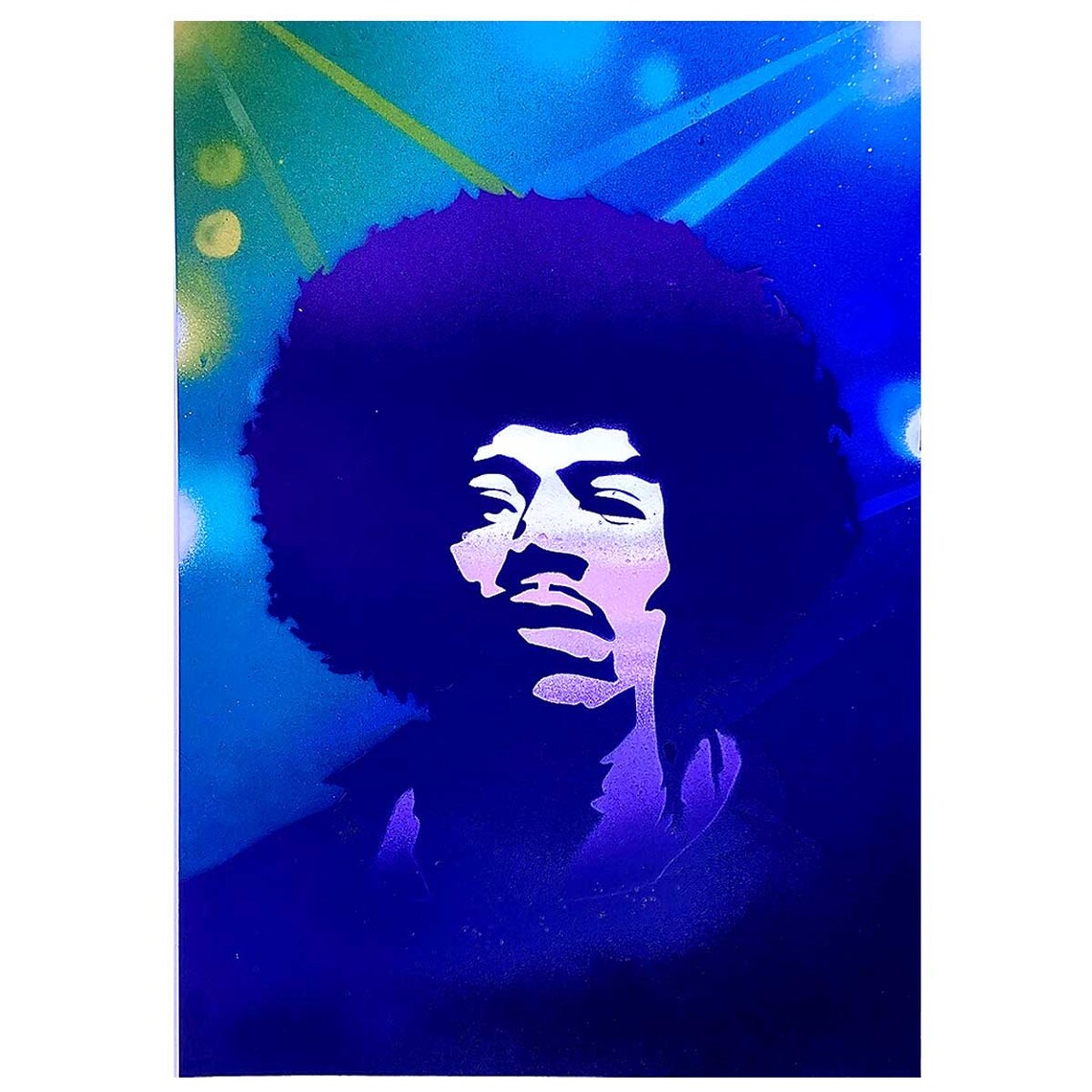 Jimi Hendrix Stencil 2 Layers A3 Size Stencil Reusable - Etsy