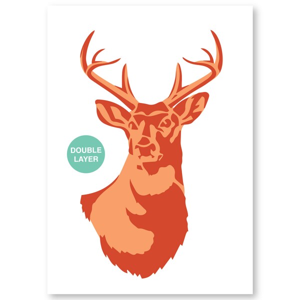 Stag Stencil - Etsy