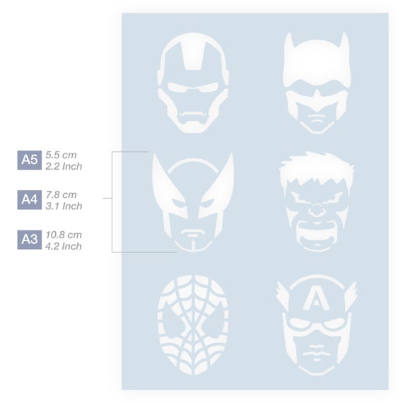 Batman Mask Logo Stencil