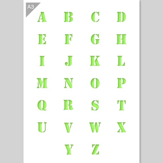 DIY stencil-art A3 Size Uppercase Letter Stencil Large Letter Stencil ...