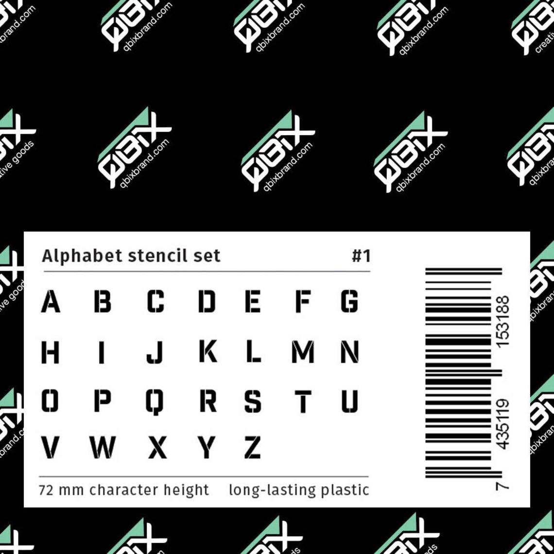 Letter Stencil Set Alphabet Stencil Uppercase Stencil Font - Etsy