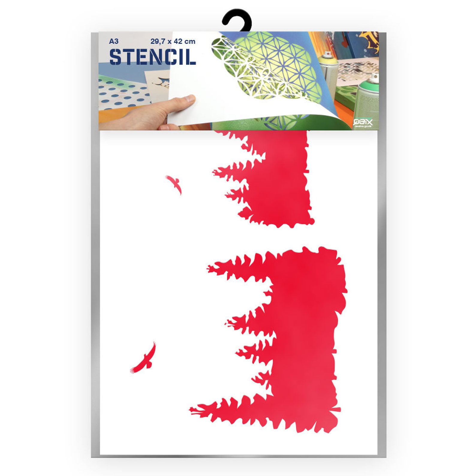 Tree Stencil Trees Silhouette Stencil Treeline Stencil | Etsy