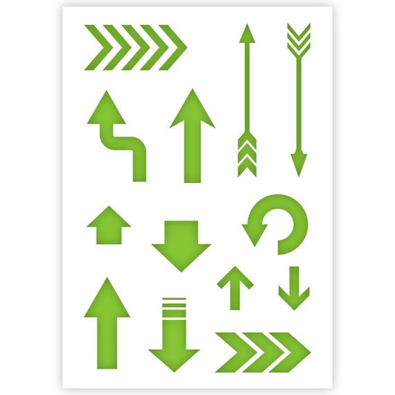 Arrow Stencil Arrows Template A5 / A4 Reusable kids | Etsy