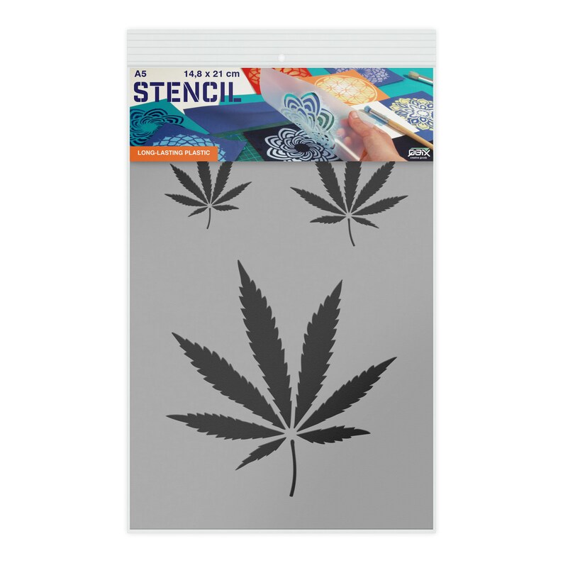 Cannabis Stencil Weed Stencil Hemp Stencil A5 Size - Etsy