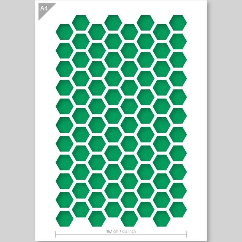Hexagon Stencil Honeycomb Stencil Pattern Stencil A4 - Etsy Canada