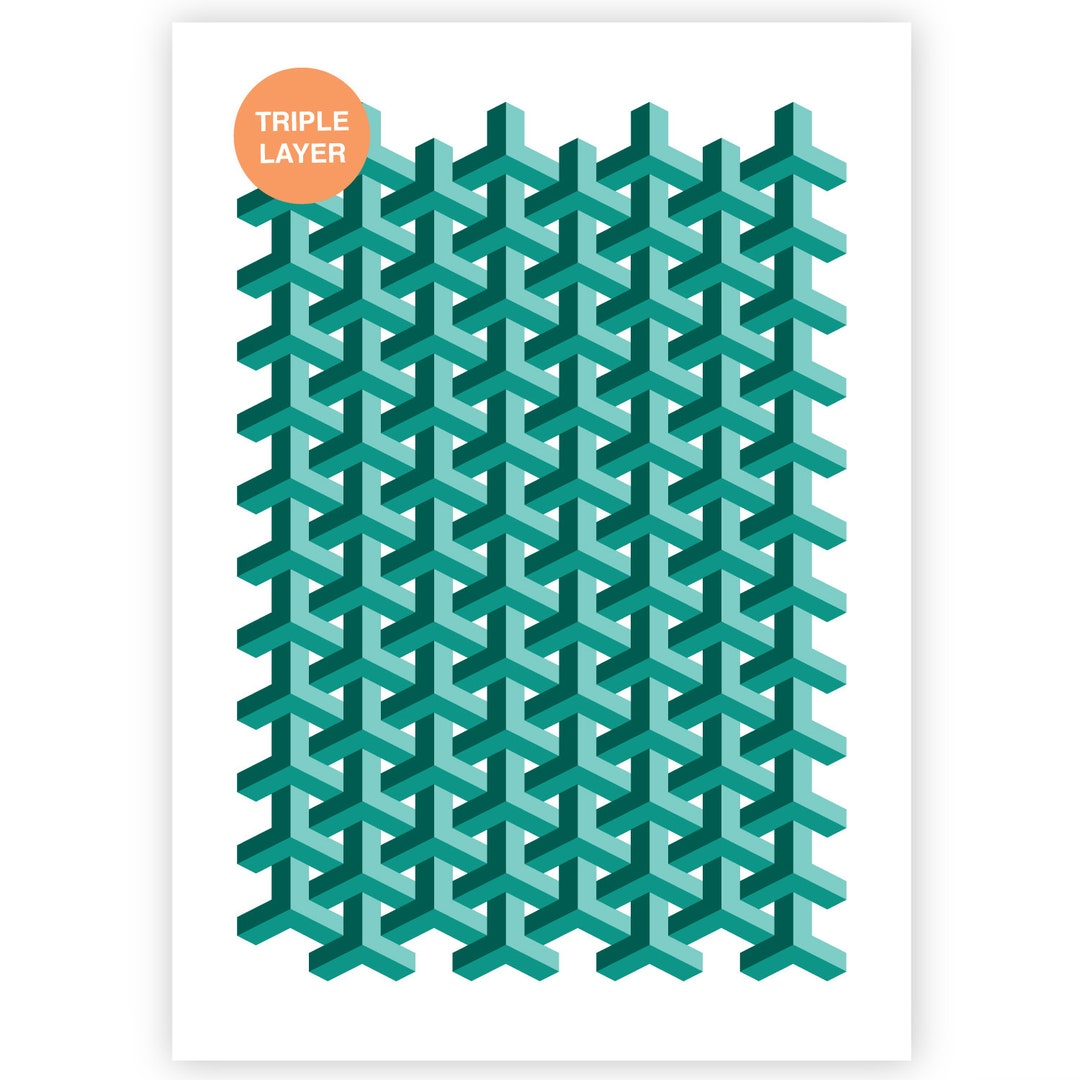 Fishnet Stencil - Fishing Net Pattern Stencil - Pattern Stencil - 3 ...