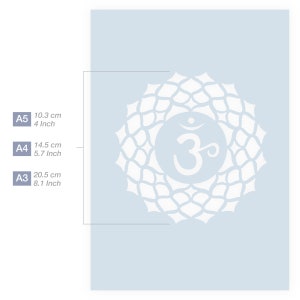 Chakra Stencil - Chakras Stencil - Yoga, Meditation Stencil - A5, A4 ...