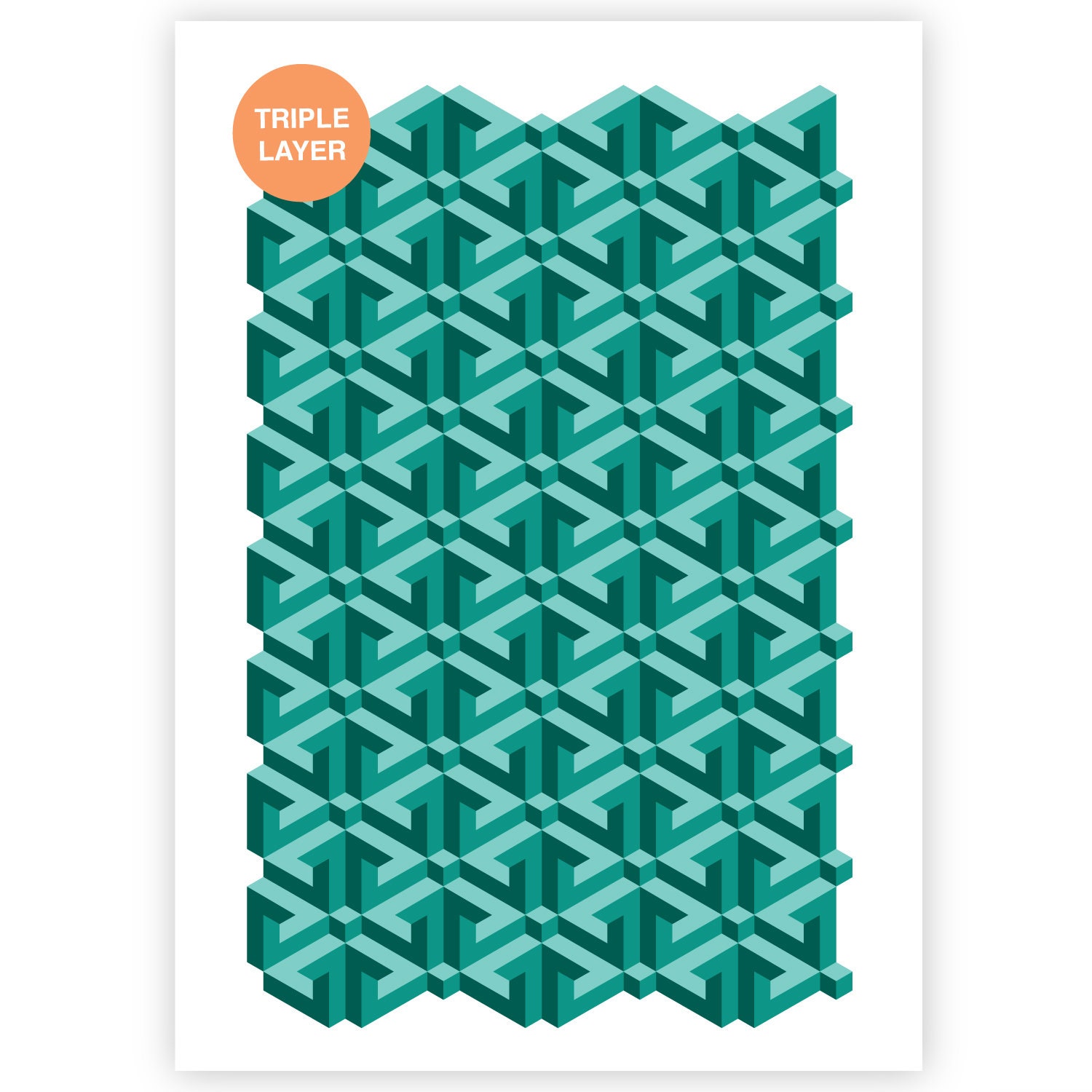 Escher Schablone - Escher Muster Schablone - Muster Schablone - 3 Lagen ...