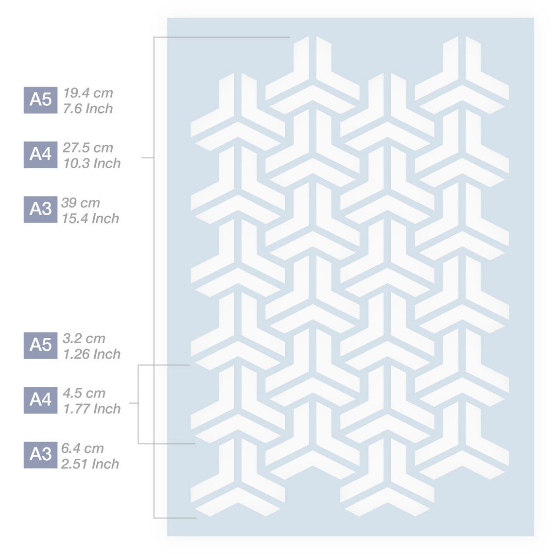 Escher Stencil Escher Pattern Template A4 / A5 Size - Etsy