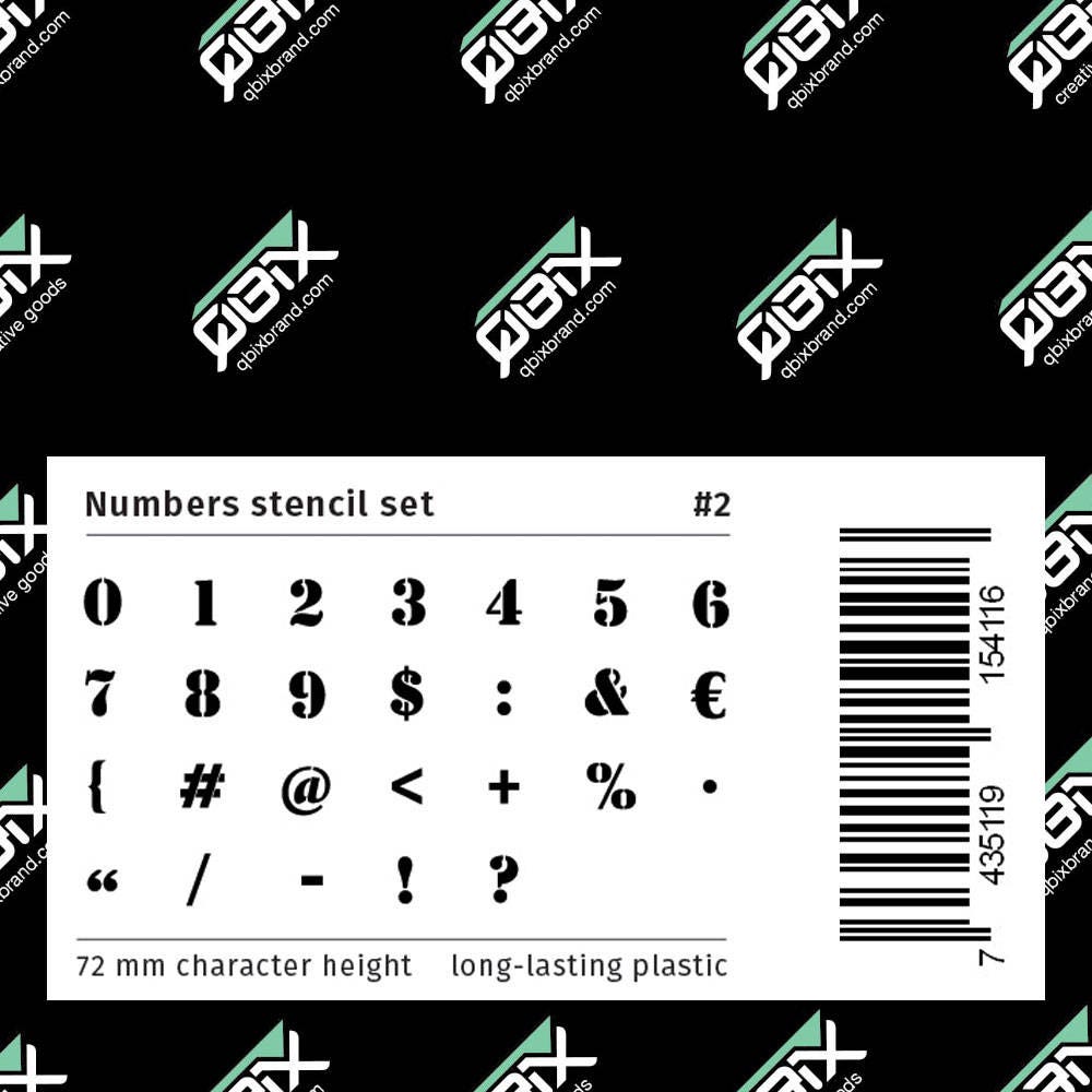 Numbers stencil set Symbols Stencil set Stencil Font | Etsy